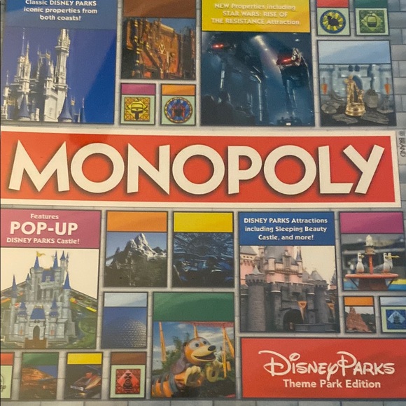Disney | Toys | Disney Parks Theme Park Edition Monopoly Red And Blue ...